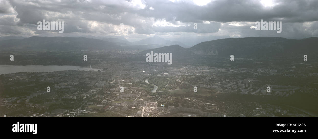 aerial view of geneva Stock Photo - Alamy