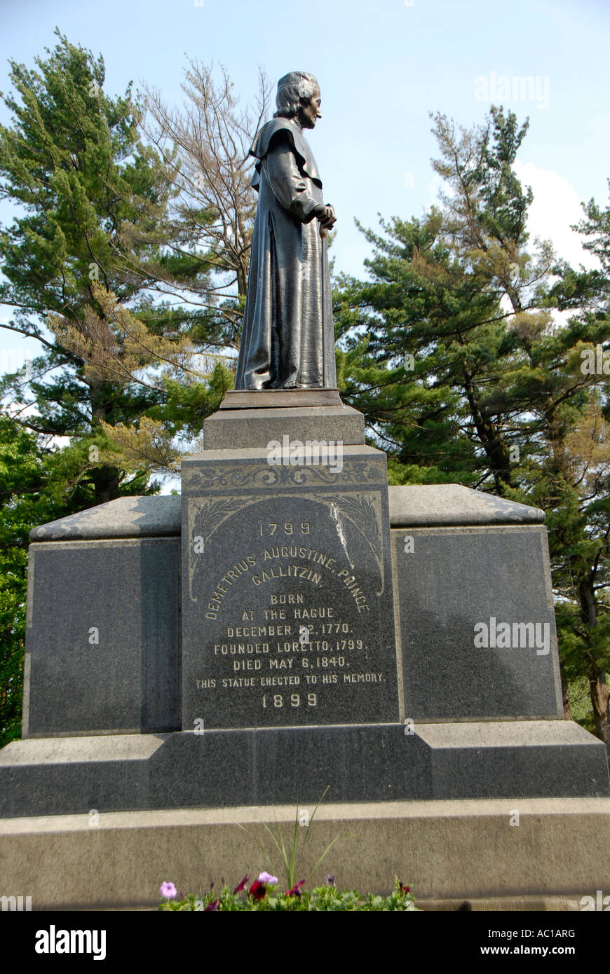 Statue ofDemetrius Augustine Prince Gallitzin at the Basilica of St ...