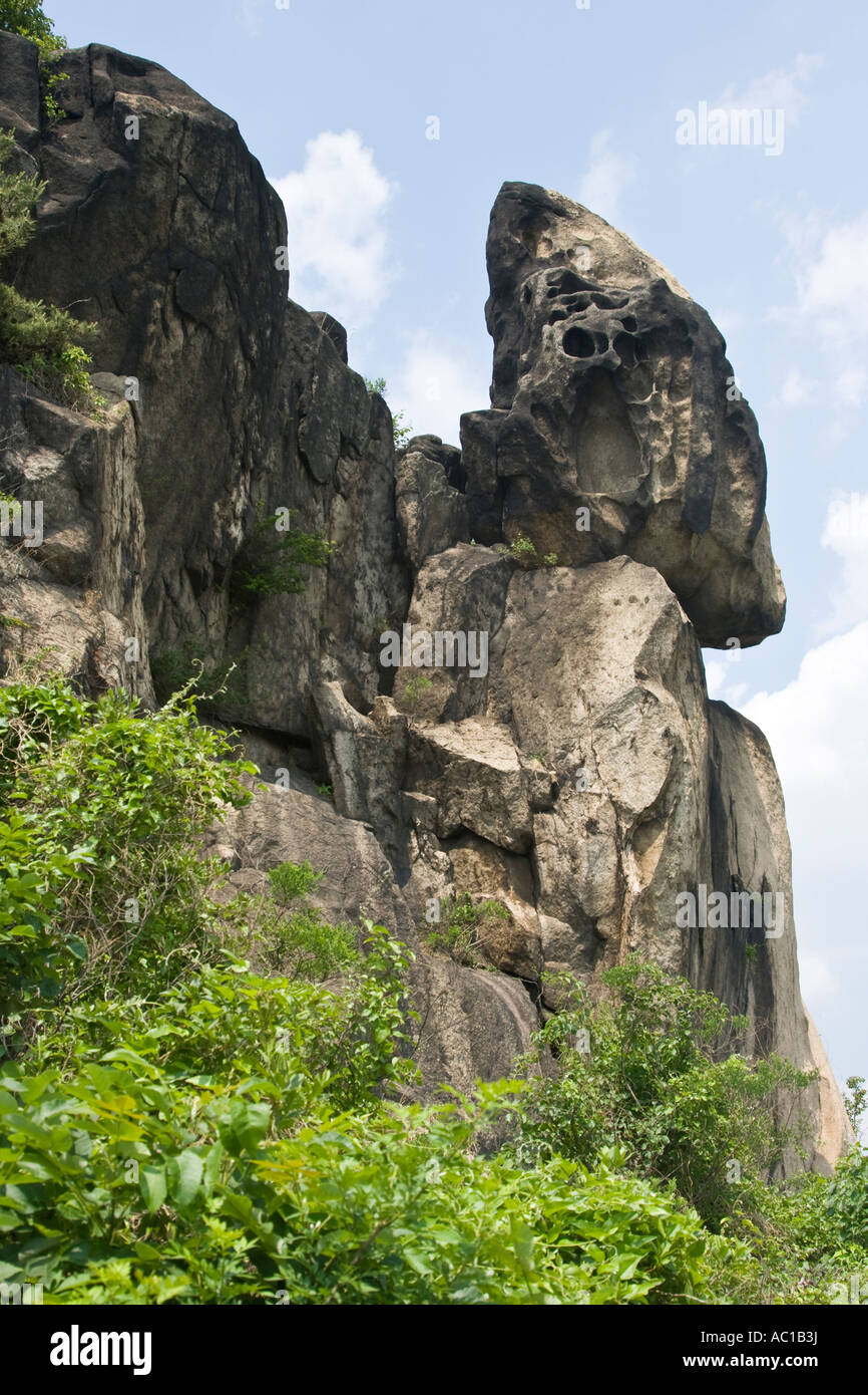 Mountain Rock Formation Inwangsan Shamanist Hillside Walk Seoul South ...