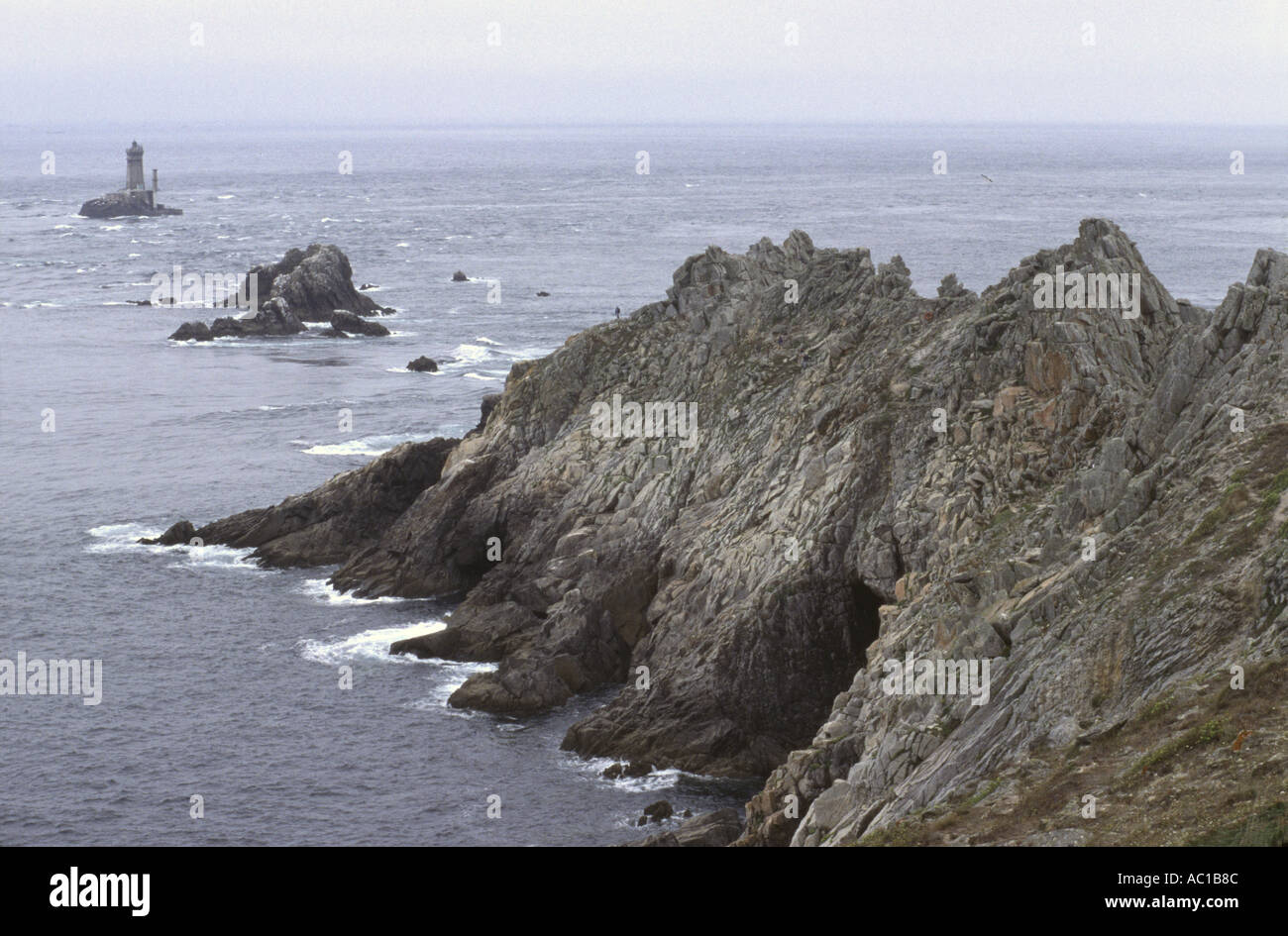 Lighthouse Pointe du raz Stock Photo - Alamy