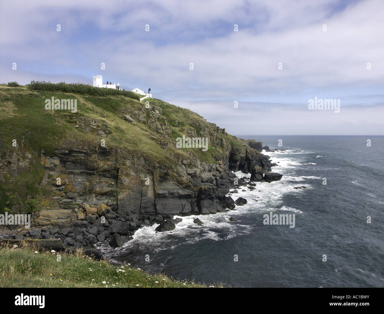 Lizard lighthouse from Lizard point Stock Photo - Alamy