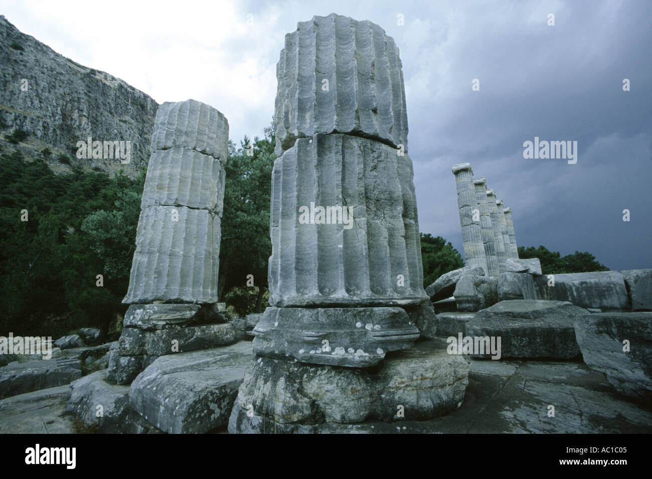 Temple of Athena Polias Priene Turkey Stock Photo - Alamy