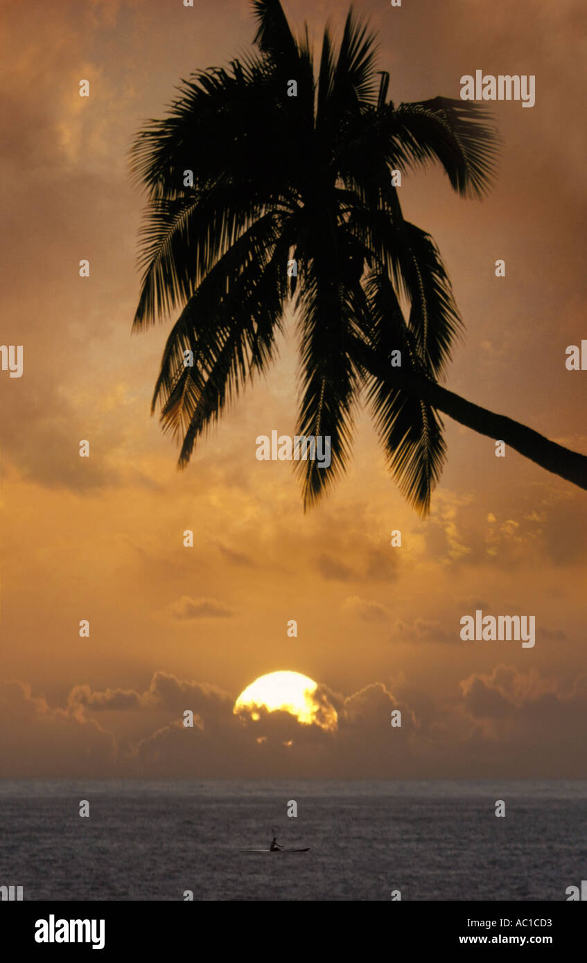 South Pacific sunset in Fiji Stock Photo - Alamy