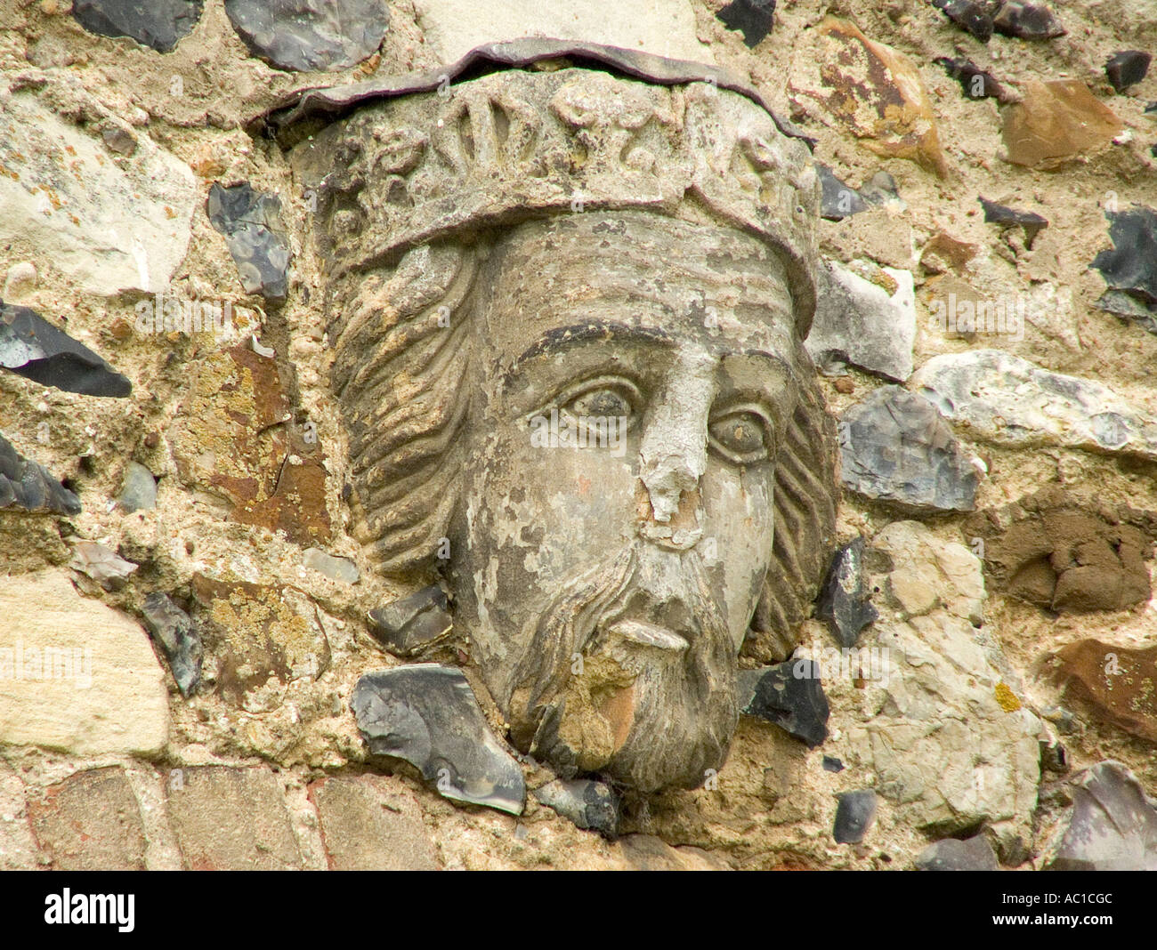 Carving situated on the poor house inside the castle at Framlingham ...