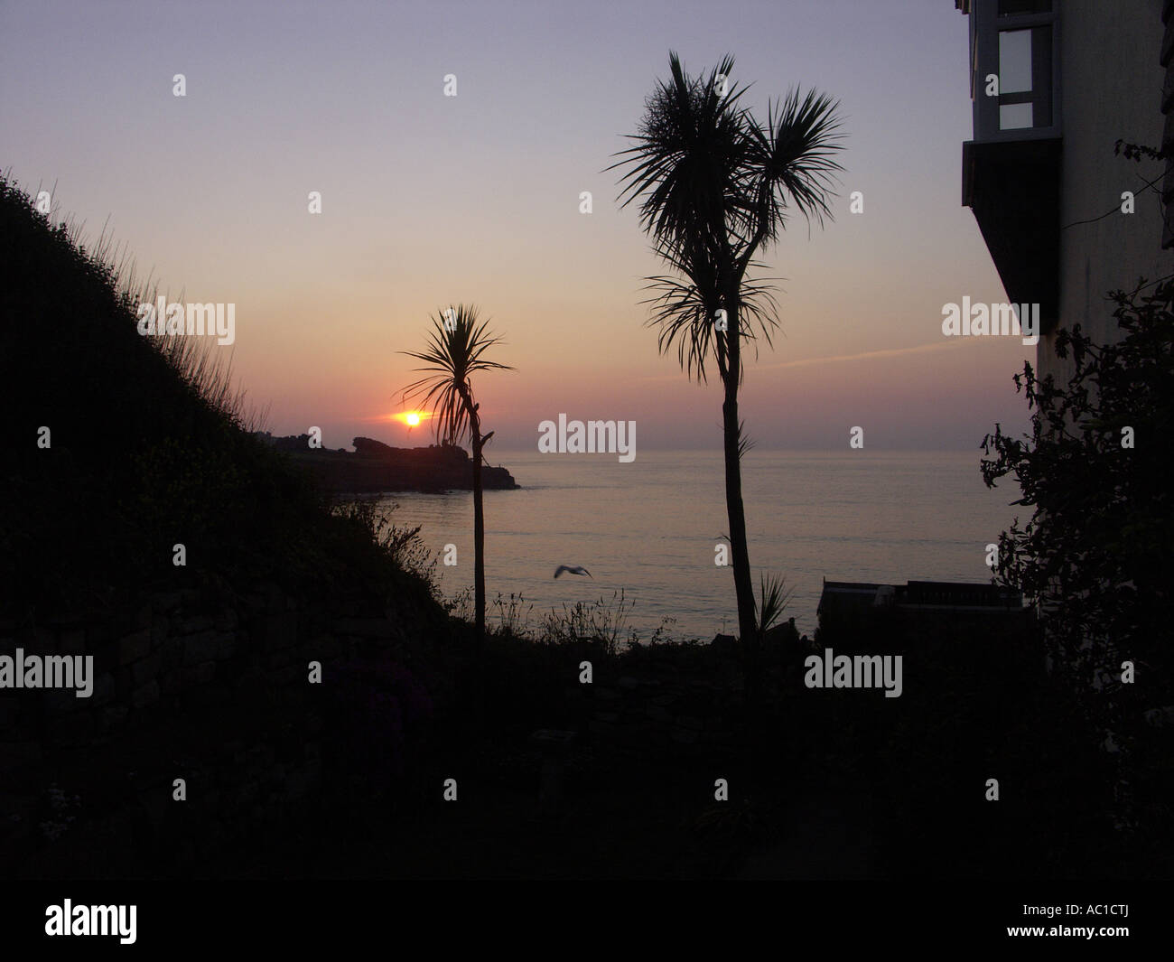 Sunset near Porthminster beach, St Ives Stock Photo - Alamy