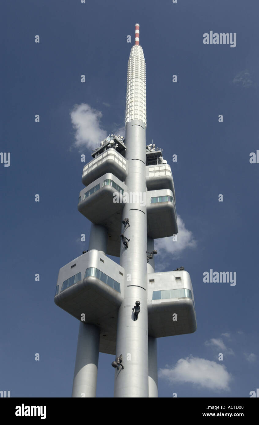 Communications Tower in Prague Czech Republic Stock Photo - Alamy