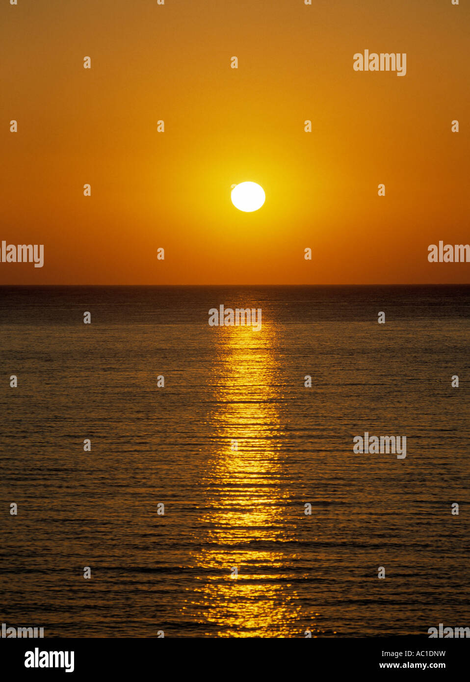 spectacular evening sunset on the atlantic ocean, sunset setting in the ...
