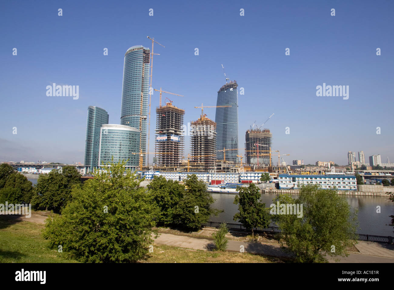 The Federation Tower skyscraper complex currently under construction in ...
