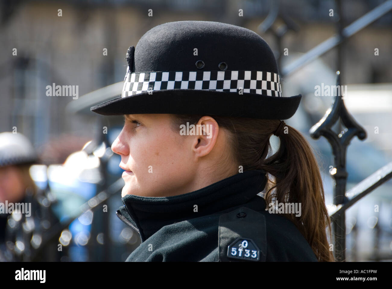 Close up of a British police woman Stock Photo - Alamy