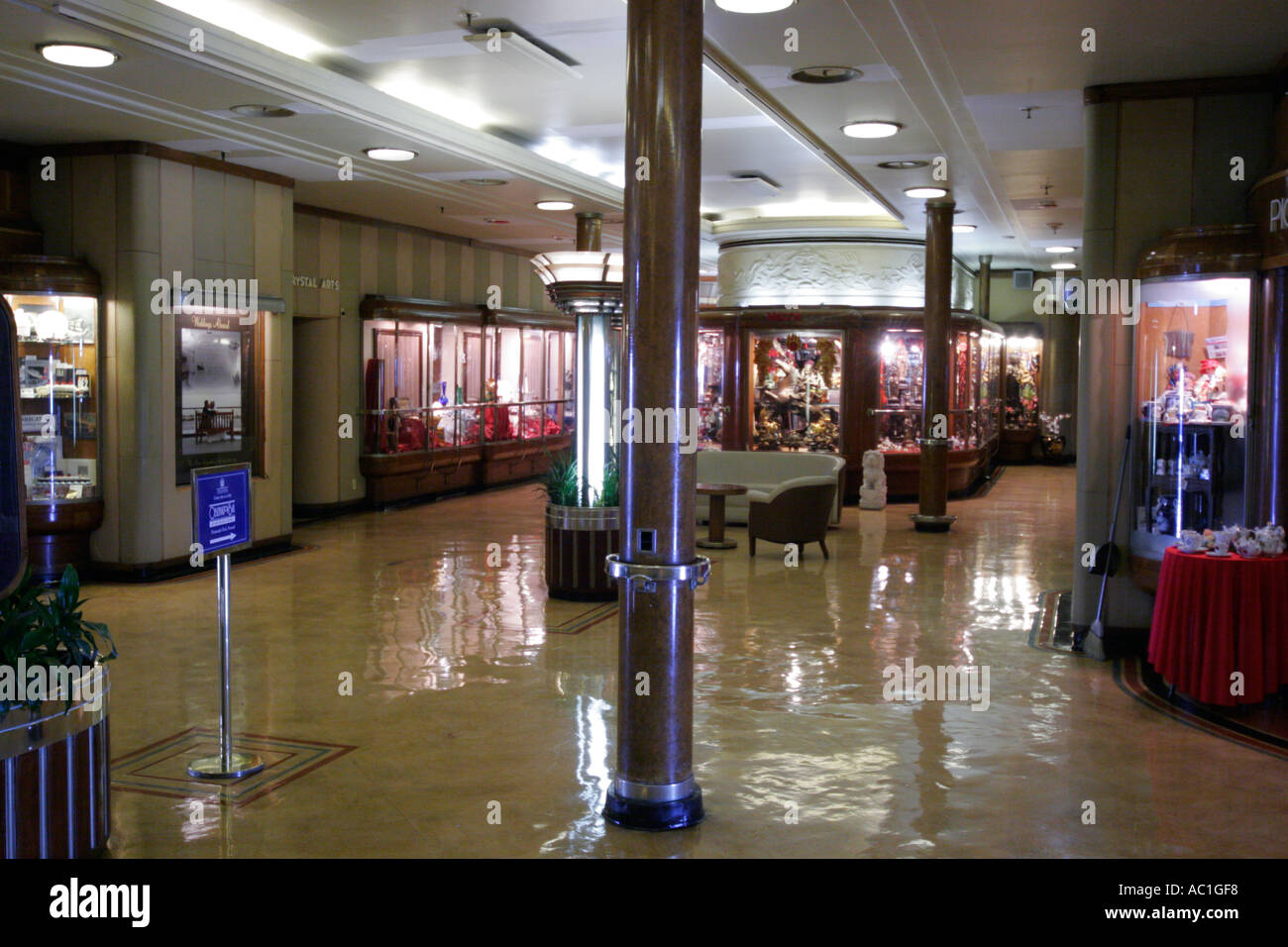 Royal Mail Steamer RMS Queen Mary ship Long Beach California Art Deco ...