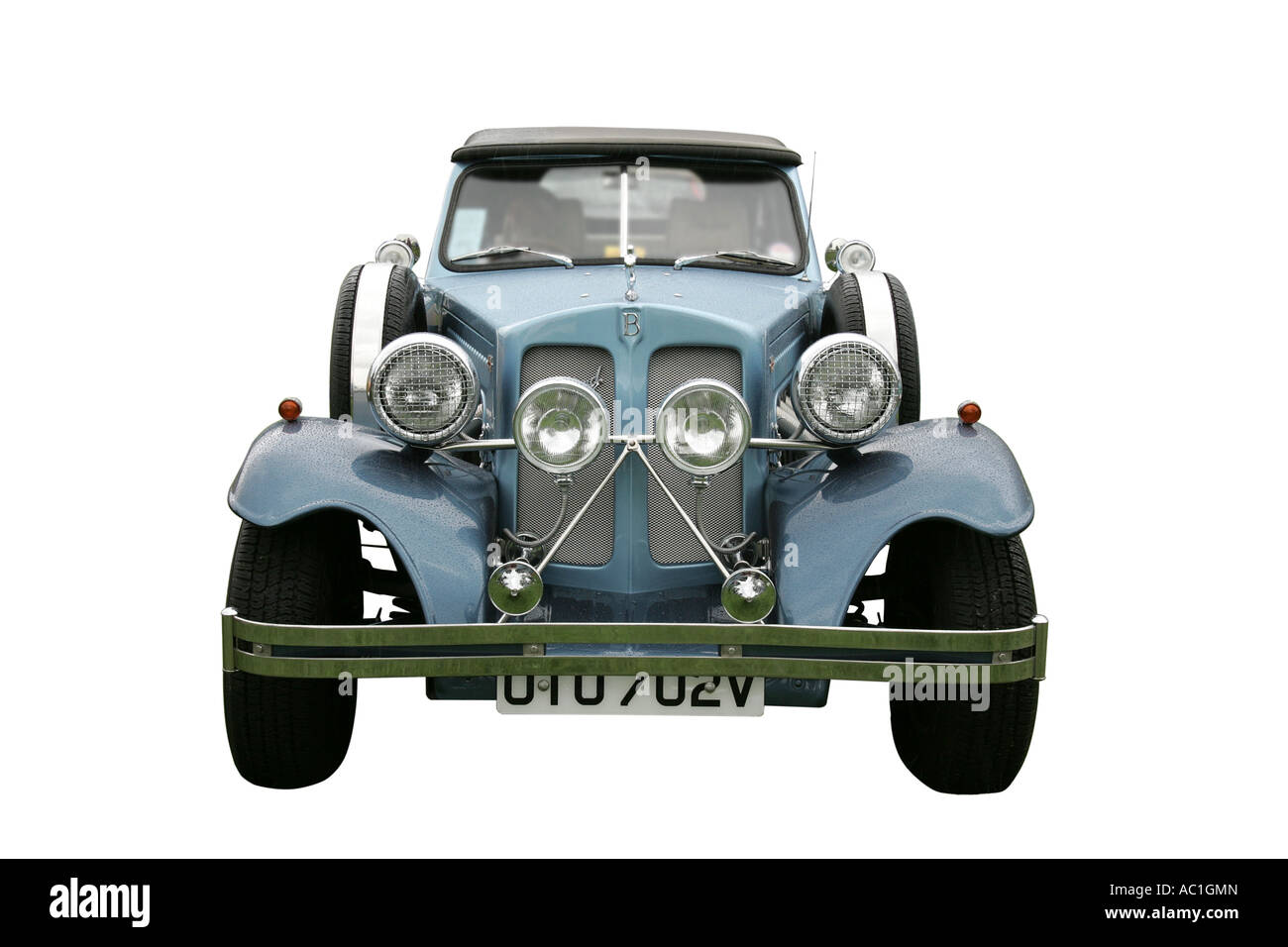 Old blue american vintage car Cut Out Stock Images & Pictures - Alamy