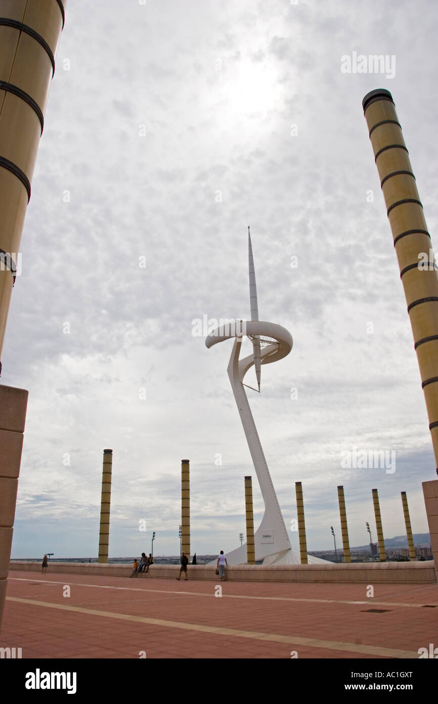 The Montjuic Communications Tower Torre Telefonica Barcelona Spain ...