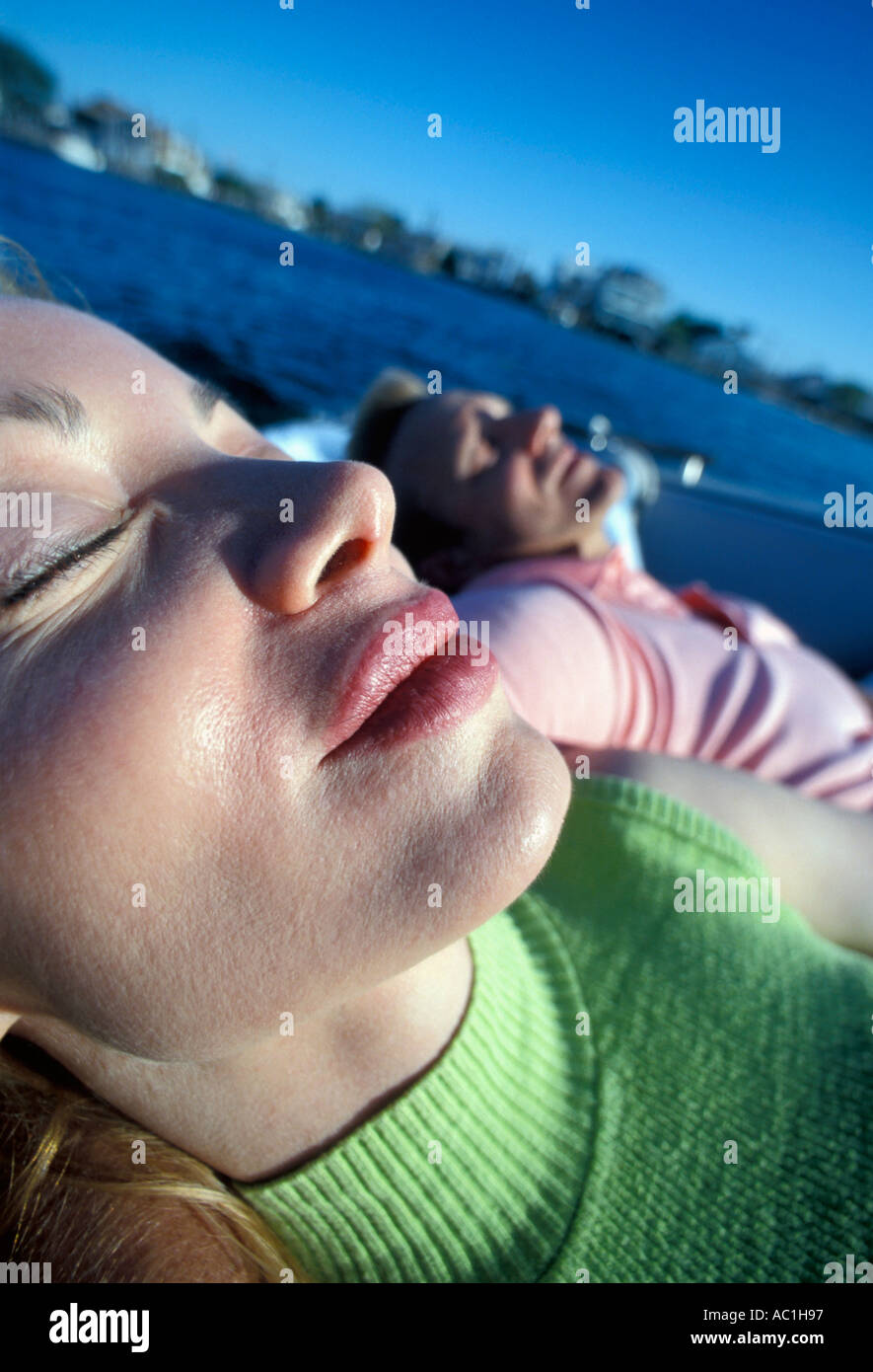 Two suntanned young hi-res stock photography and images - Alamy