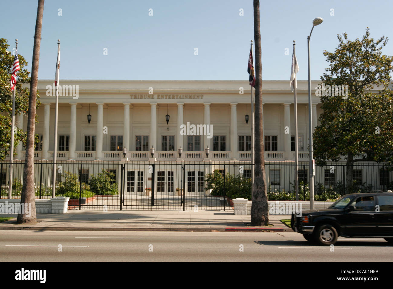 Hollywood California USA Tribune entertainment building as seen in ...