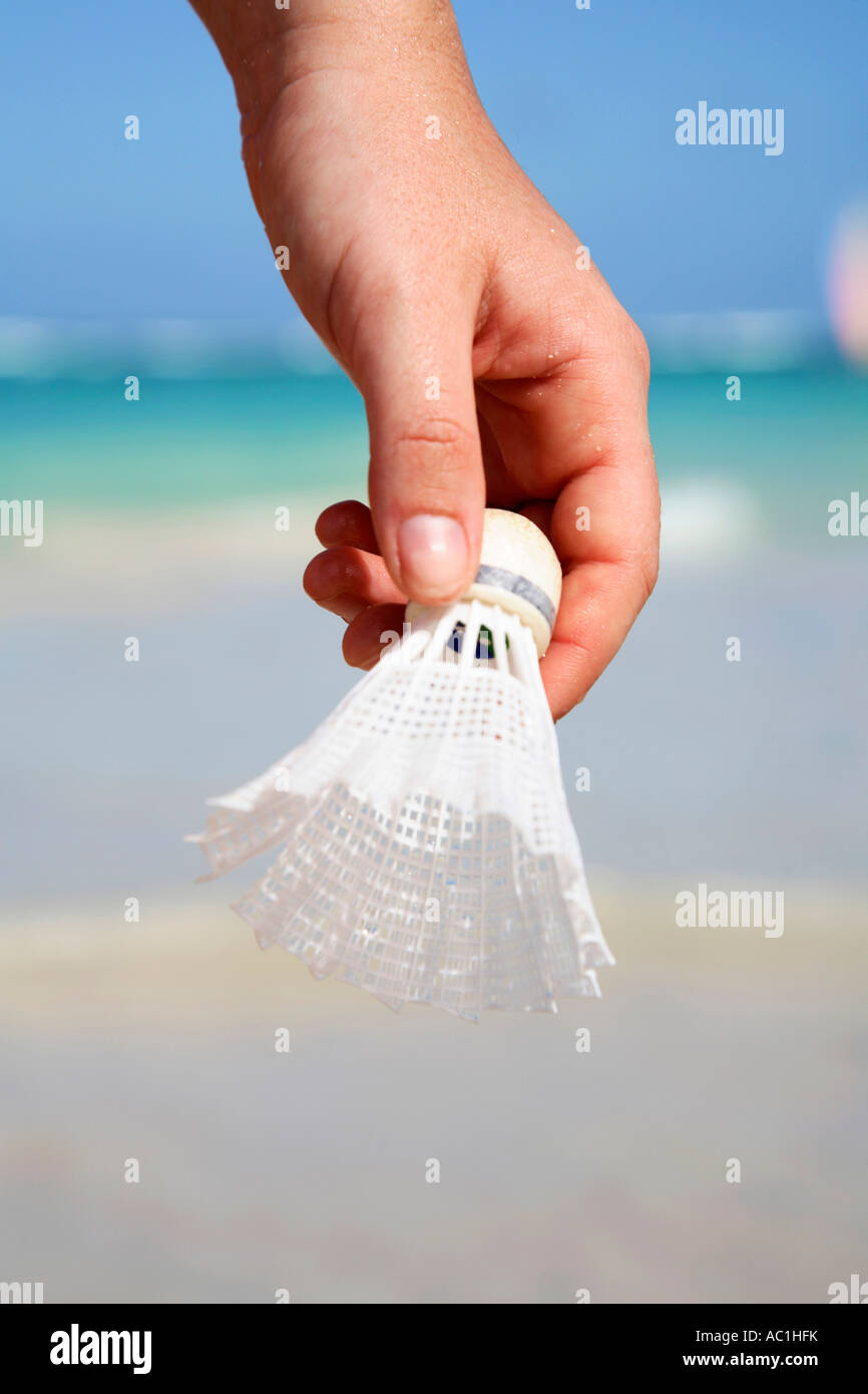 Hand holding badminton shuttlecock hi-res stock photography and images ...