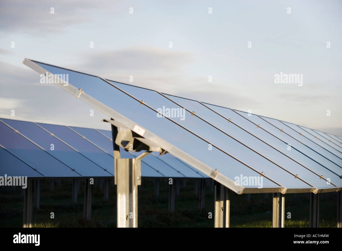 Solar cells on solar plant Stock Photo - Alamy