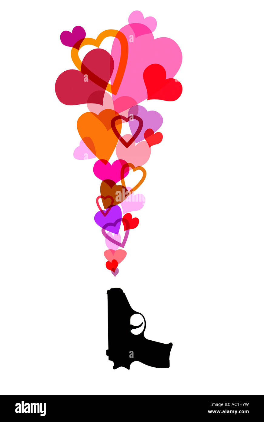 Gun Shooting Out Hearts