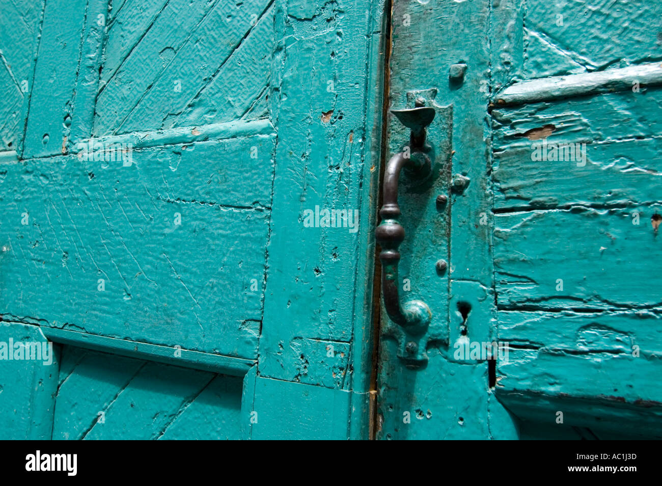 Old service doors at the back of industrial building Stock Photo - Alamy