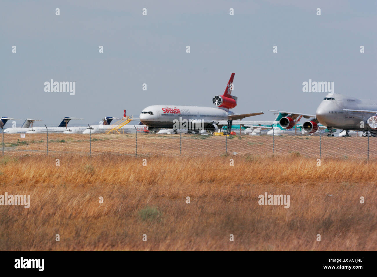 Mojave Airport California USA desert storage area for decommissioned ...