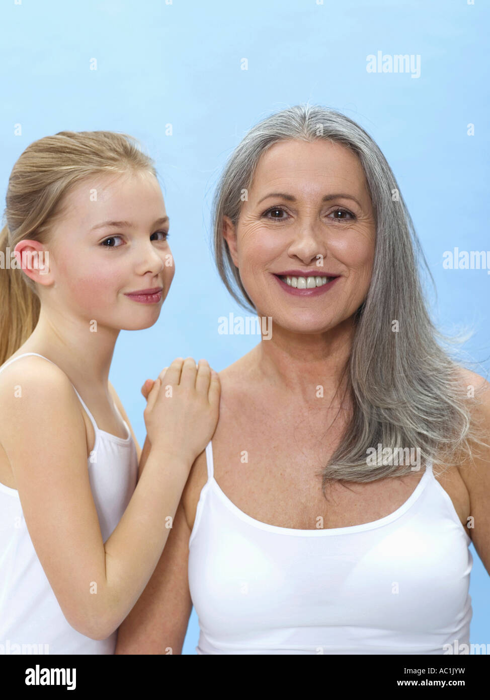 Grandmother and granddaughter, portrait Stock Photo - Alamy