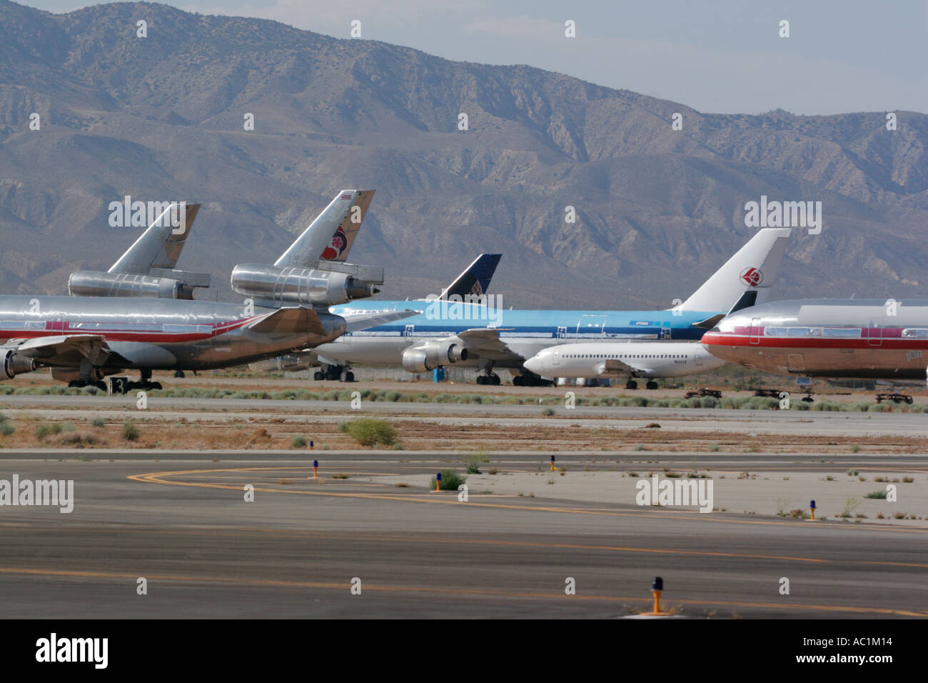 Mojave Airport California USA desert storage area for decommissioned ...