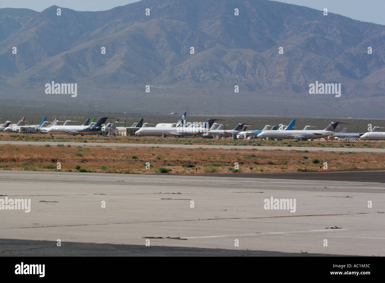 Mojave Airport California USA desert storage area for decommissioned ...