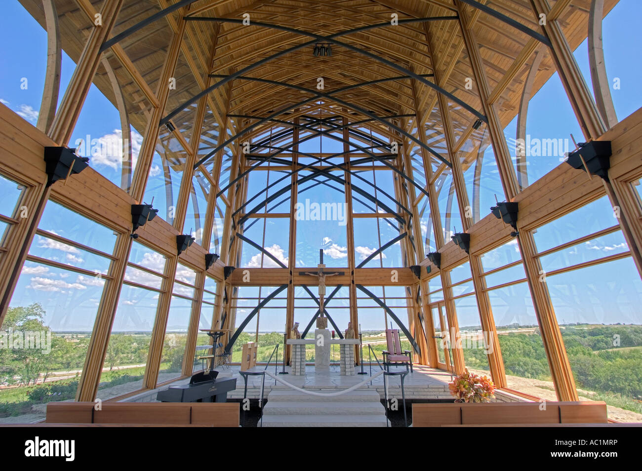 Interior of the Holy Family Shrine located near Ashland, Nebraska off ...