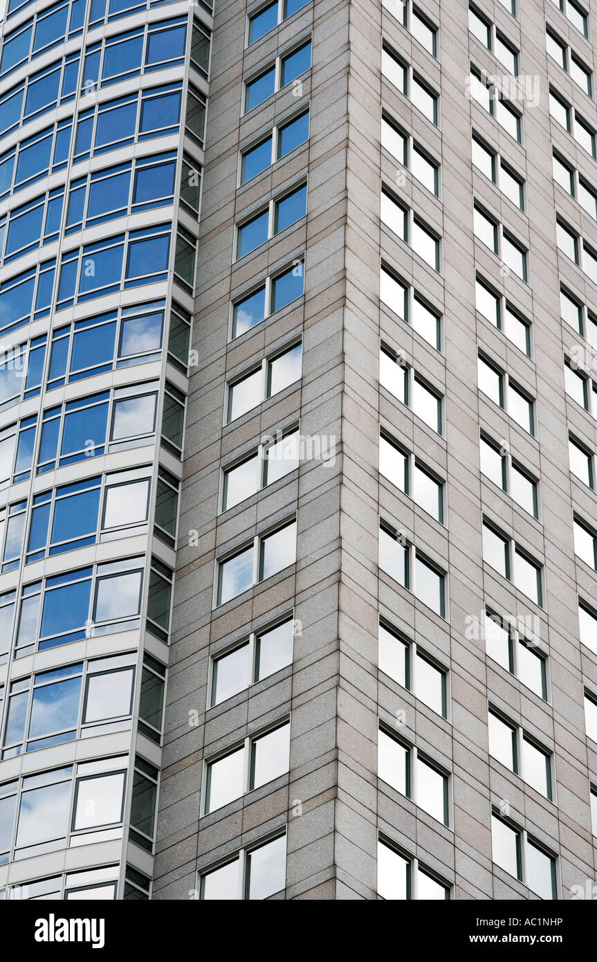 Tower block with glass front Stock Photo - Alamy