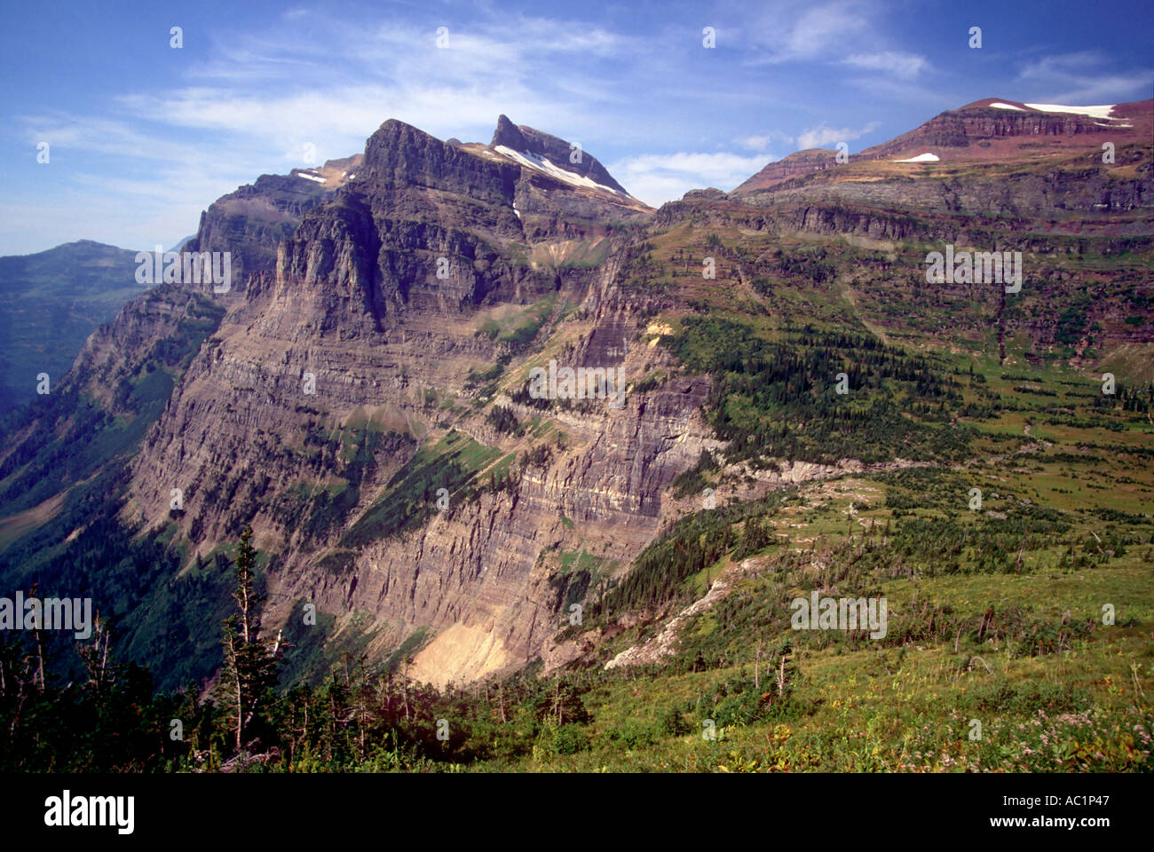 The shear southeast face of Boulder Peak and Hole in the wall as seen ...