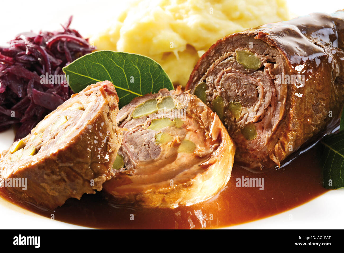Beef roulades in pot, close-up Stock Photo - Alamy