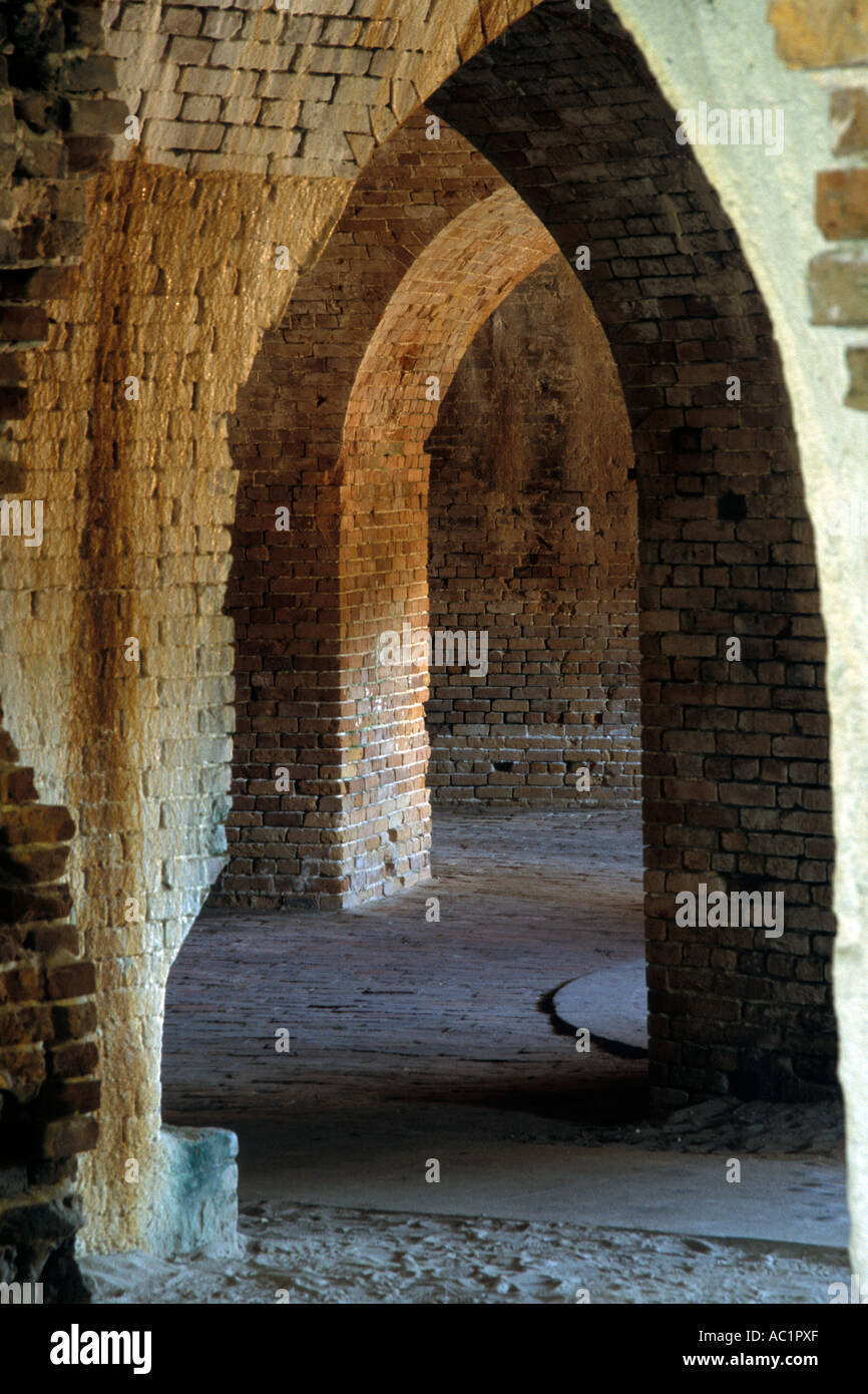 Arches in Civil War-era fort Stock Photo - Alamy