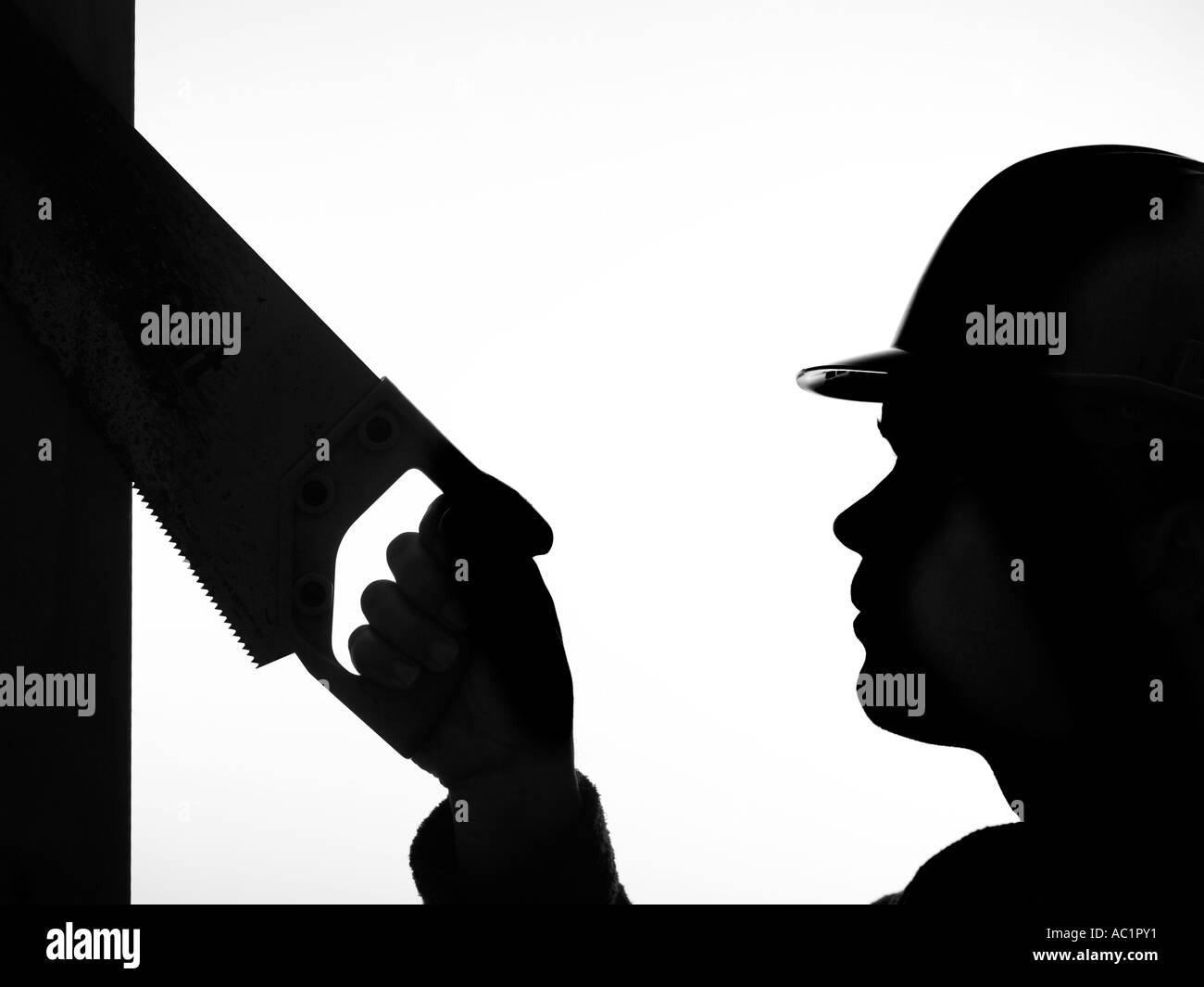 Hand saw silhouette hi-res stock photography and images - Alamy