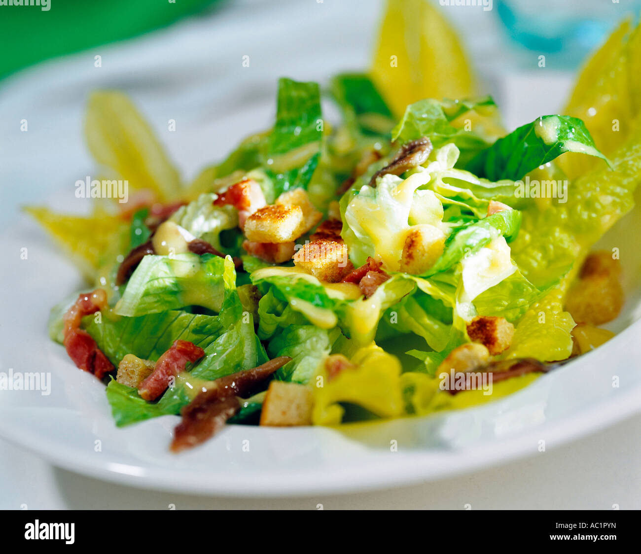 Leaf salad, close-up Stock Photo - Alamy