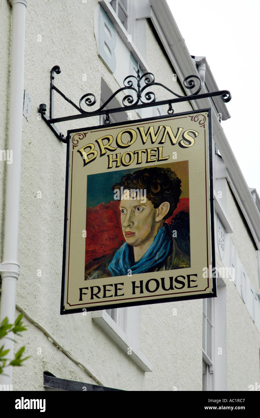 Browns Hotel Laugharne Carmarthenshire South Wales frequented by the ...