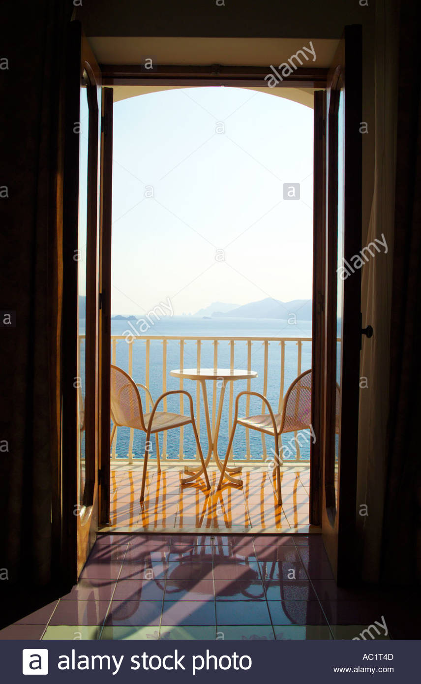 View Through Open Door To Balcony Stock Photos & View Through Open Door ...