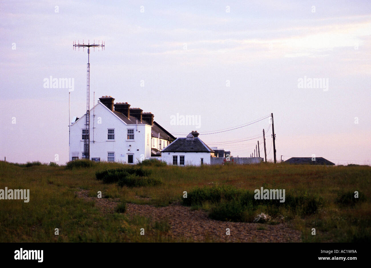 Former coastguard cottages, Shingle Street, Suffolk, UK Stock Photo - Alamy