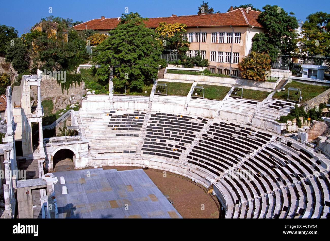 Roman Amphitheatre, Plovdiv, Bulgaria Stock Photo - Alamy