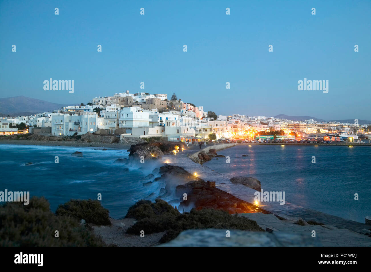 Greece, Naxos, sunset light Stock Photo - Alamy