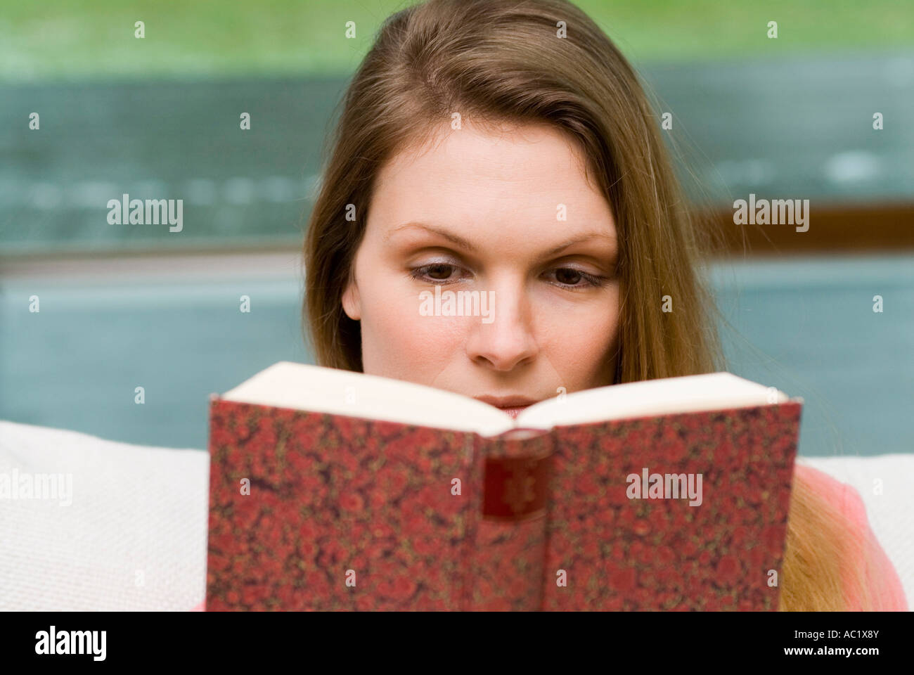 Person reading a book behind view hi-res stock photography and images ...