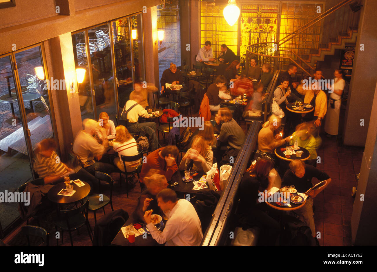 People at the pub Spizz in the evening Leipzig Saxony Germany Stock ...