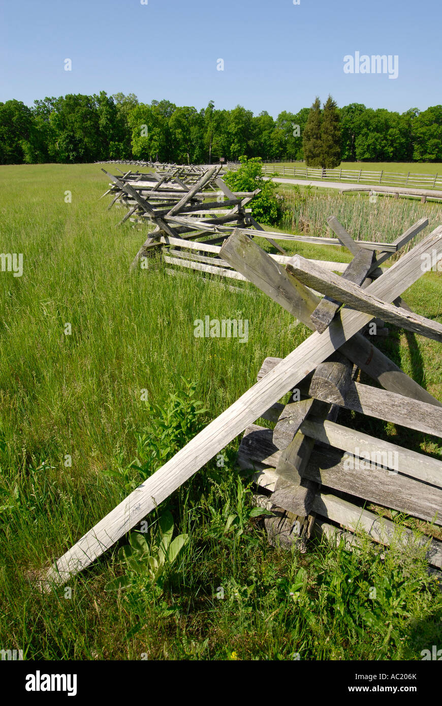 Fence at the Gettysburg National Battlefield Park and Cemetery ...
