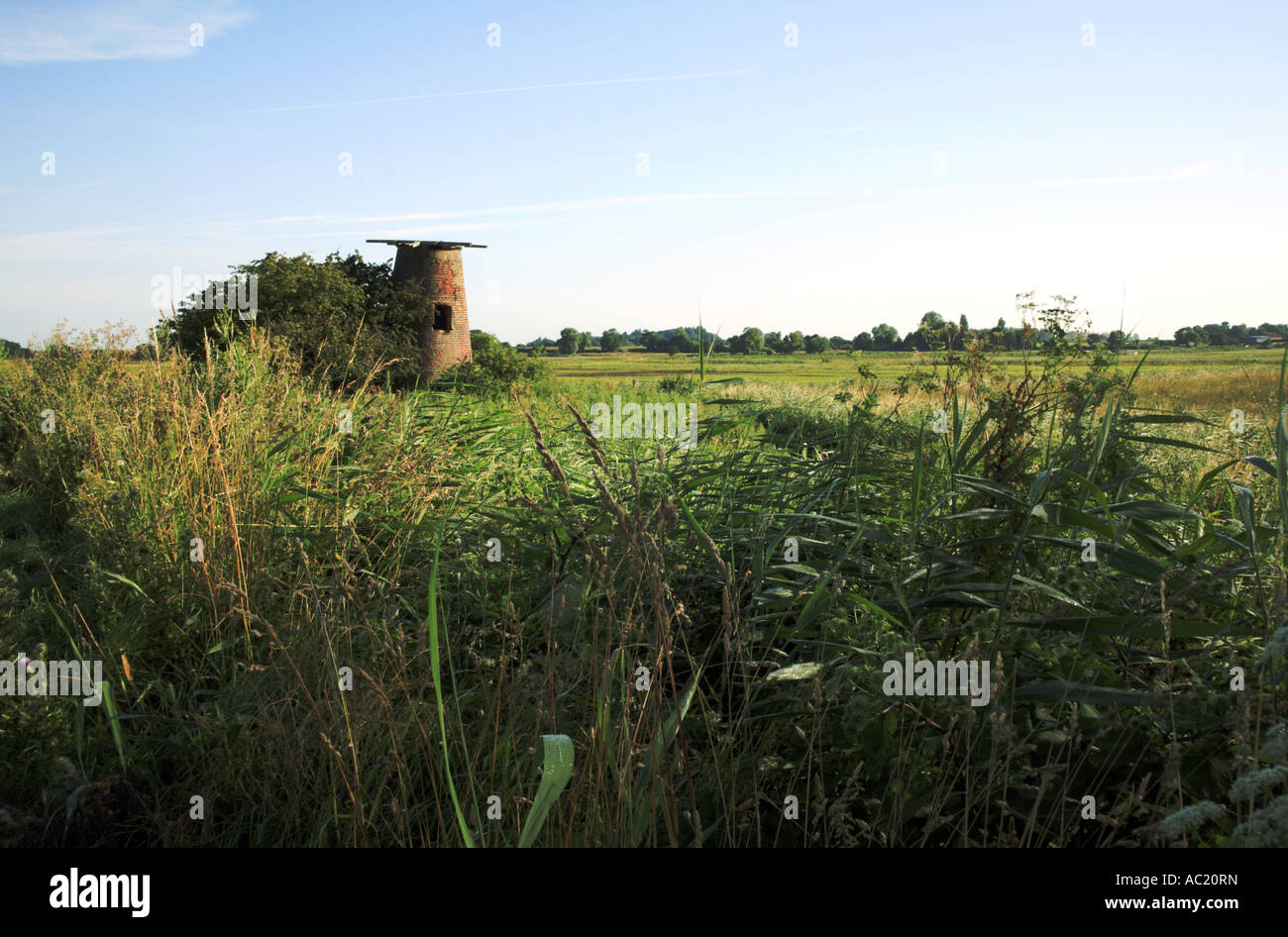 A view of the remains of Ludham Bridge Drainage Mill by the River Ant ...
