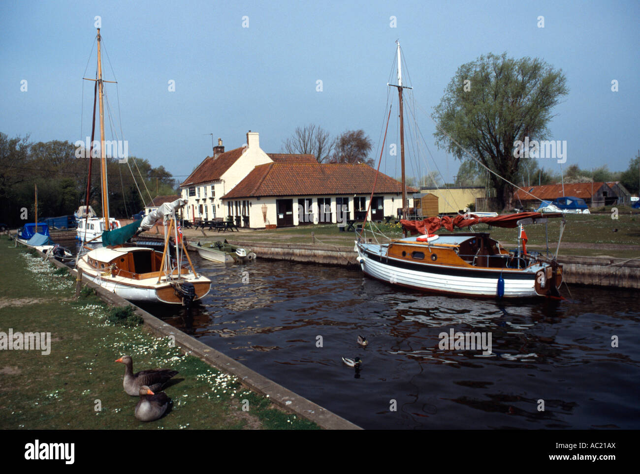 norfolk broads hickling broad england uk gb Stock Photo - Alamy