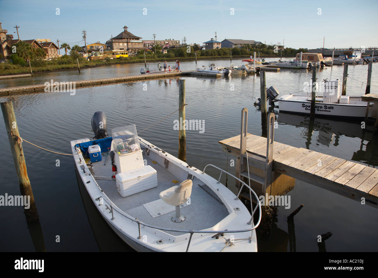 Waterfont area of Cedar Key on the Gulf Coast of Florida Stock Photo ...