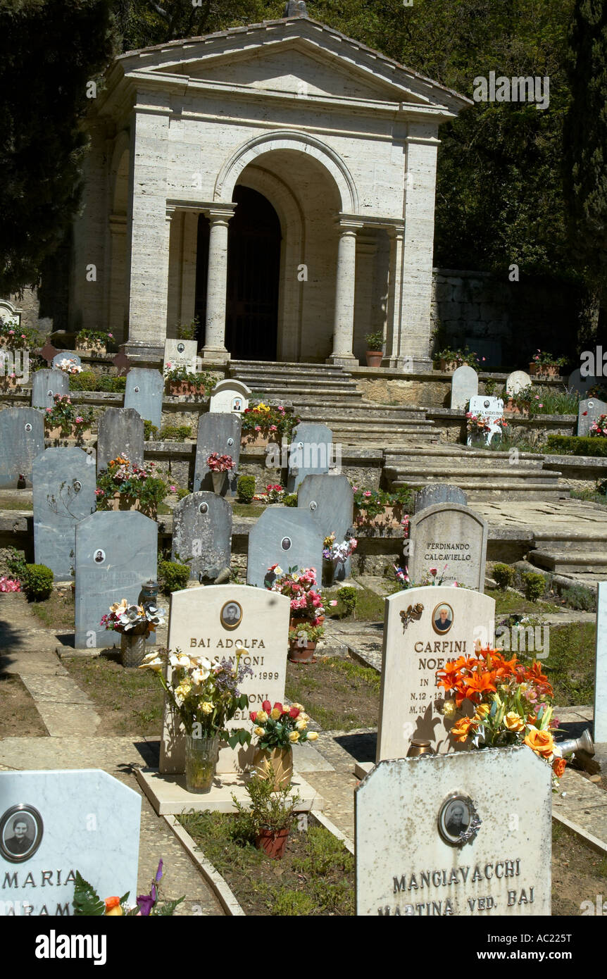 Cemetery Italy Every gravestone has a photo of the deceased on it Stock ...