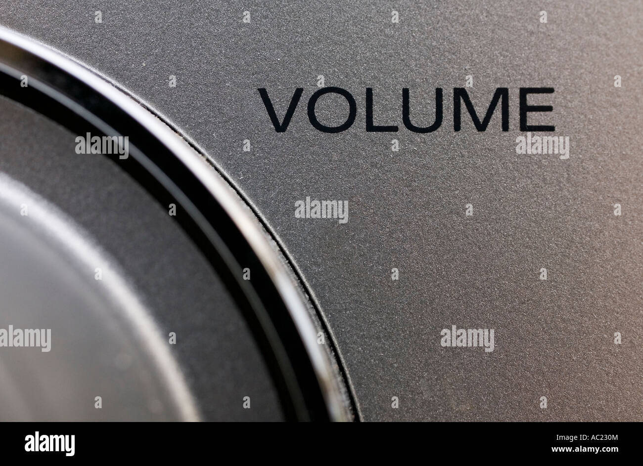 Macro shot of a volume control on a hi-fi or radio Stock Photo - Alamy