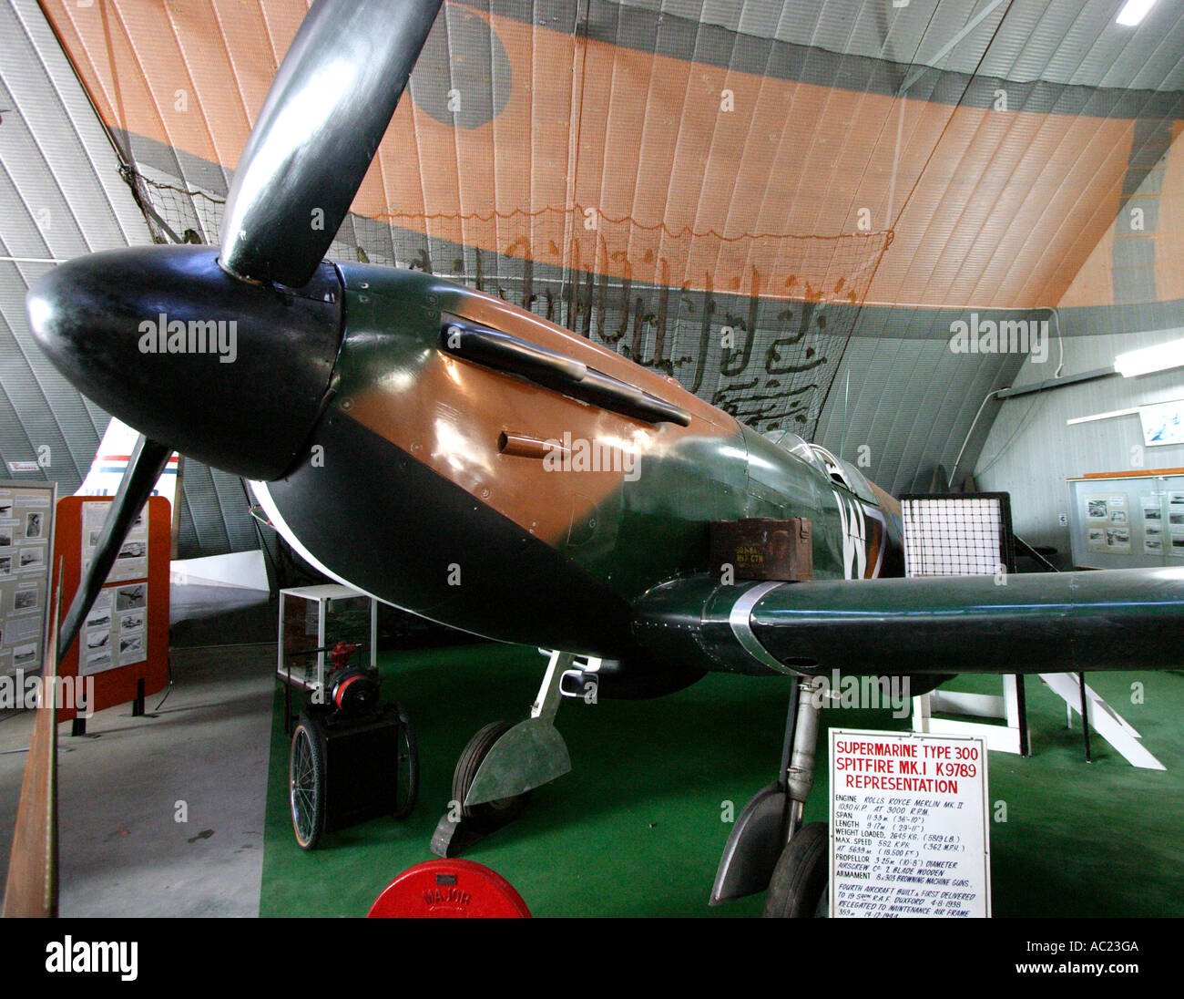 SUPERMARINE SPITFIRE MK1 11 REPLICA IN AIR MUSEUM HORIZONTAL BAPDB7935 ...