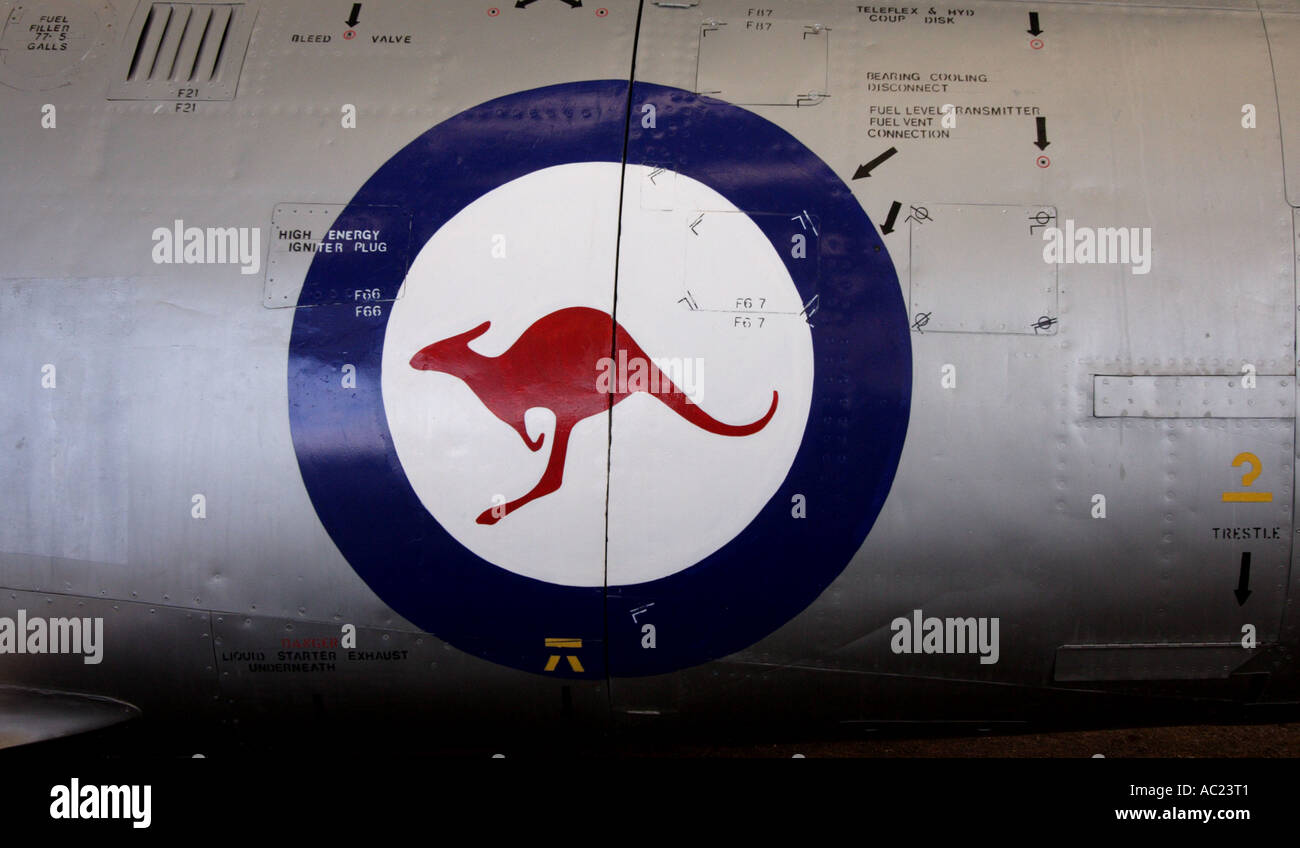 INSIGNIA ROYAL AUSTRALIAN AIR FORCE ON SIDE OF PLANE HORIZONTAL ...