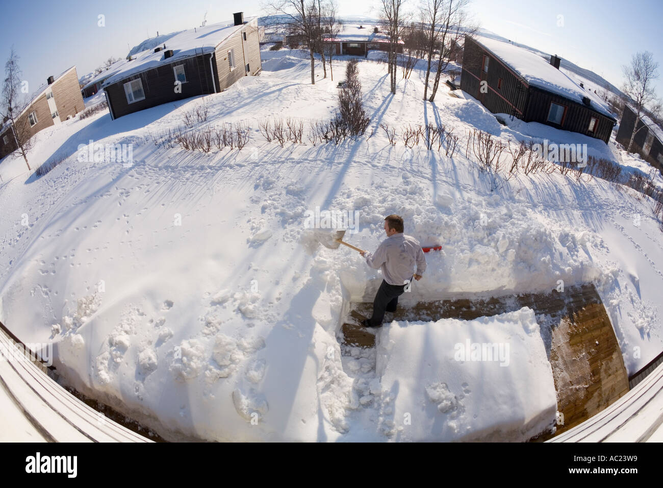 Terrace winter scandinavia hi-res stock photography and images - Alamy