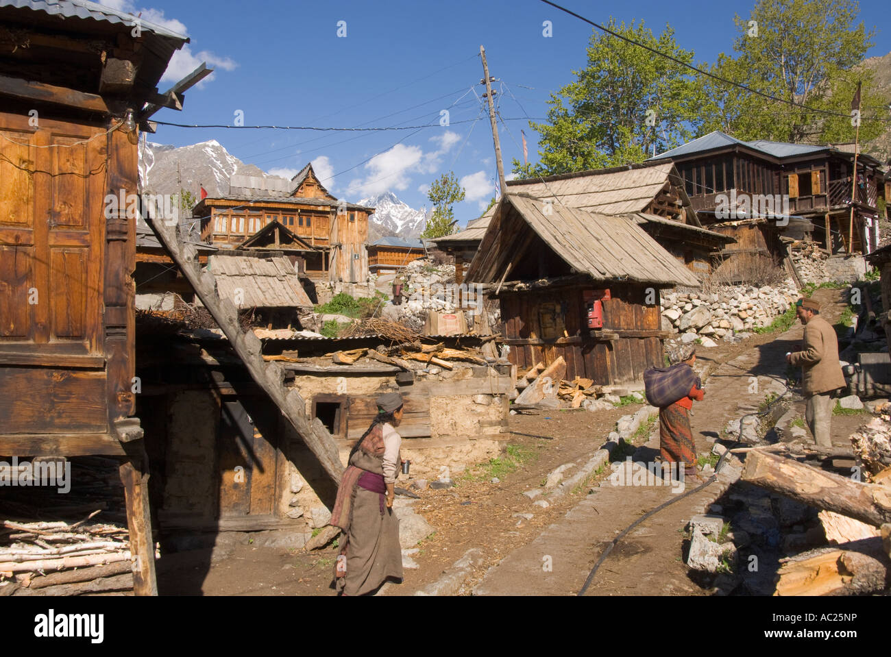 India Himachal Pradesh Kinnaur Baspa Valley Village of Chitkul 3460m ...